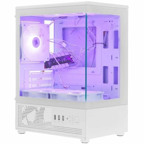 Компьютерный корпус XASTRA Q300M 5ARGB-FC-C6 (Q300M-5FC12A-C6-WH) белый - Mini Tower, Micro ATX, USB 2.0 Type A, USB 3.2 Gen 1 Type A