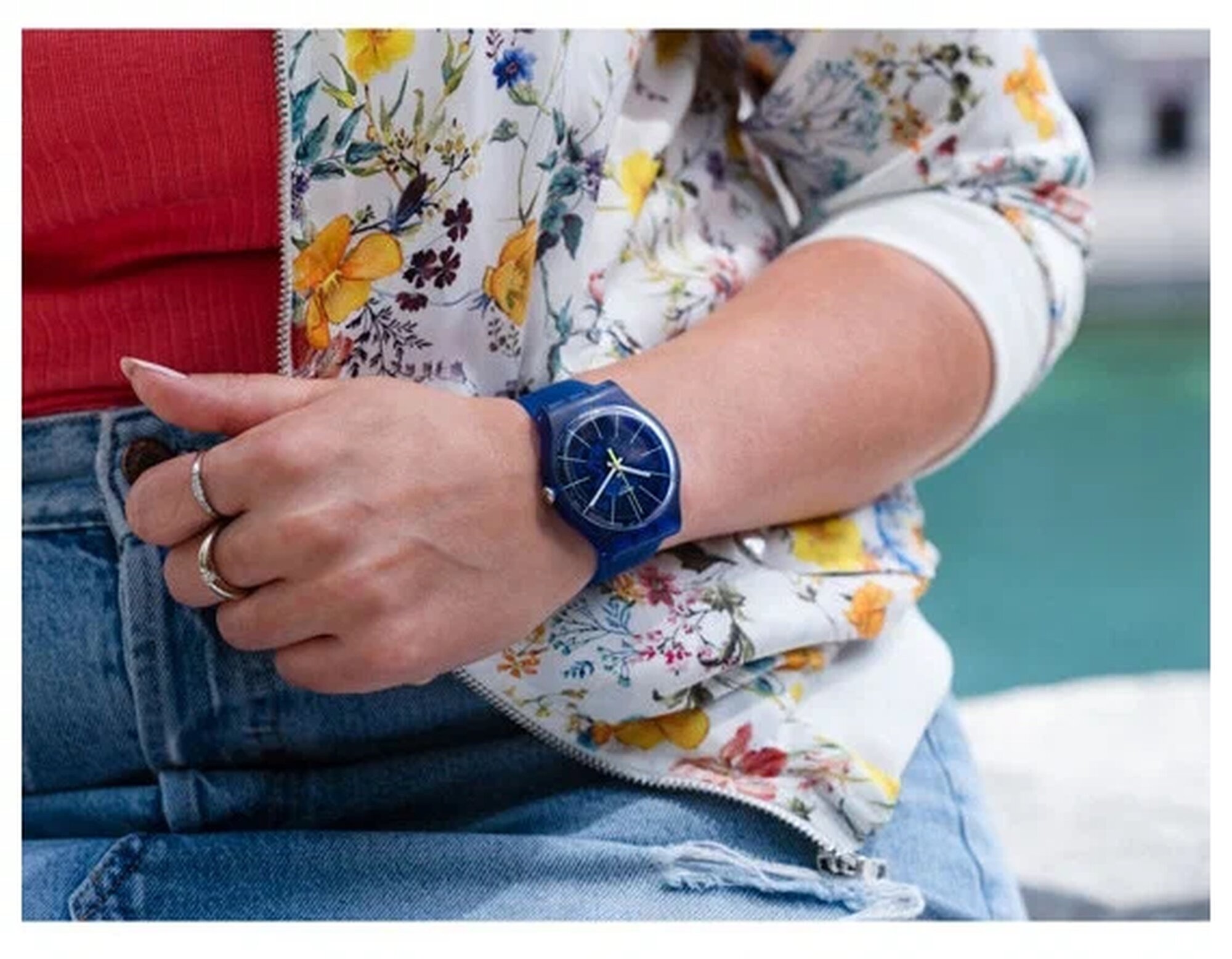 Наручные часы Swatch Originale, синий — фото 1