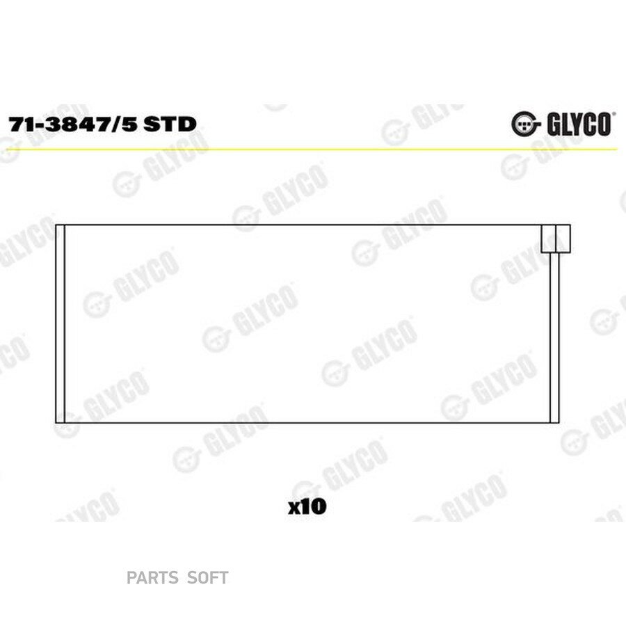 Вкладыши шатунные к-к STD (5) Audi 100/A6, VW LT/T4 2.5TDi/SDi 90> от официального дистрибьютора, GLYCO, артикул 7138475STD