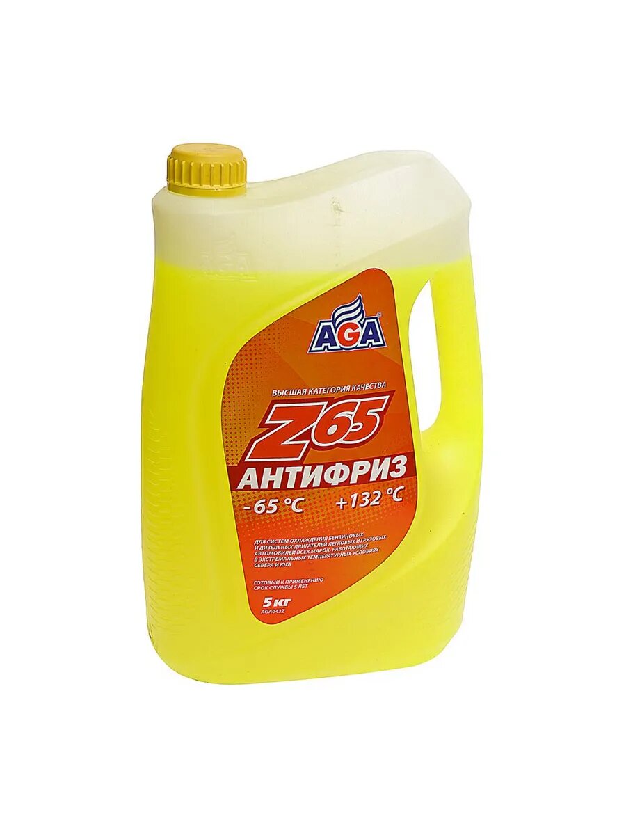 Антифриз желтый -65C 5л Antifreeze Z65 AGA