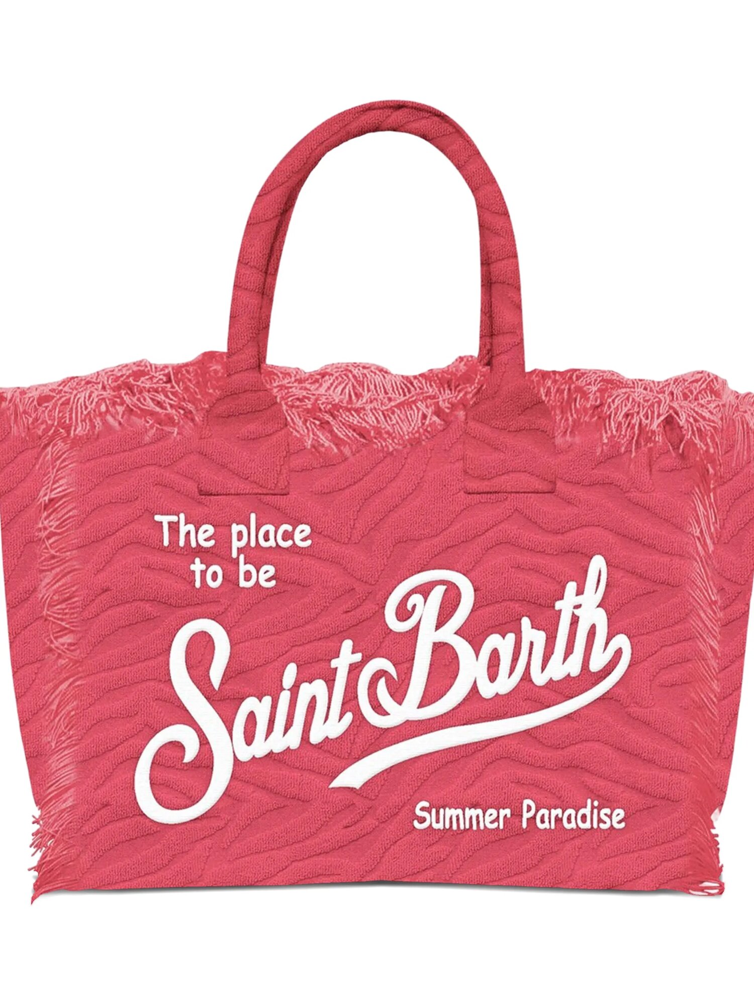 Сумка MC2 Saint Barth Vanity Mini zebra-embossed tote bag, красный — фото 1