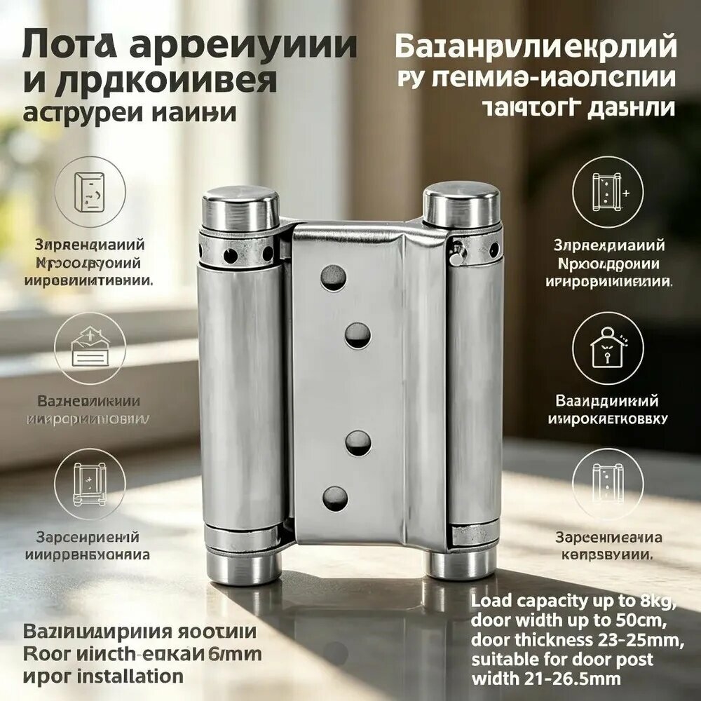 Двусторонняя пружинная петля 3 дюйма, из нержавеющей стали