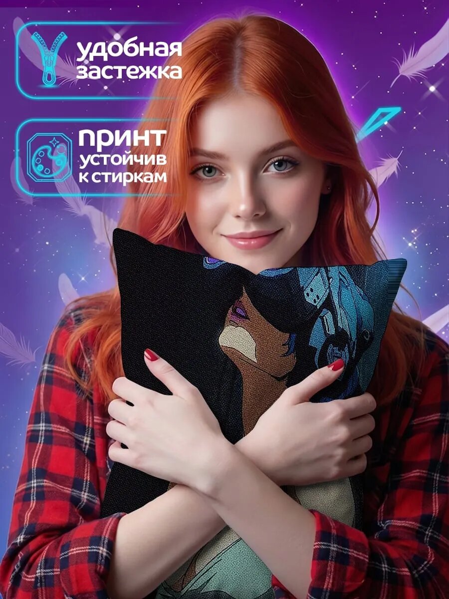 Подушка дакимакура Девушка киберпанк — фото 1