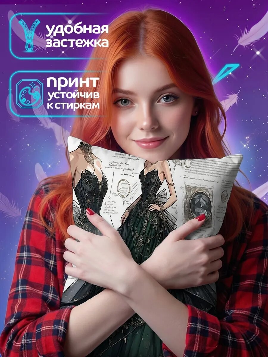 Подушка дакимакура Девушка в платье — фото 1