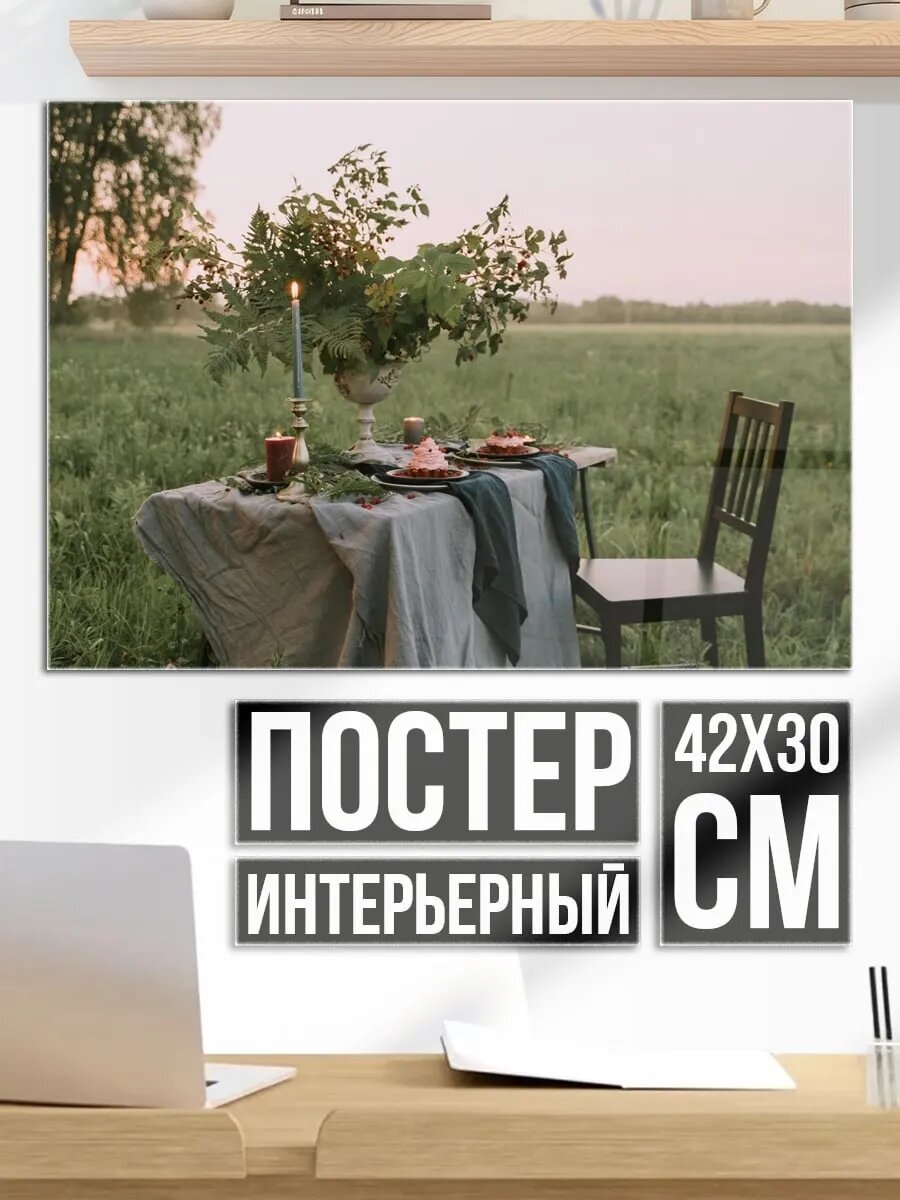 Плакат постер Пикник на закате