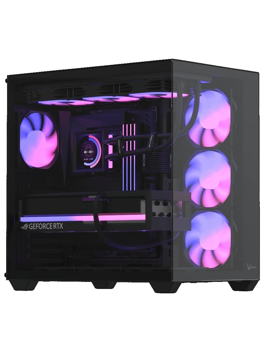 Корпус Formula Crystal Z2 Plus AR V2 черный без БП E-ATX 6x120mm 3x140mm 1xUSB2.0 1xUSB3.0 audio bott PSU