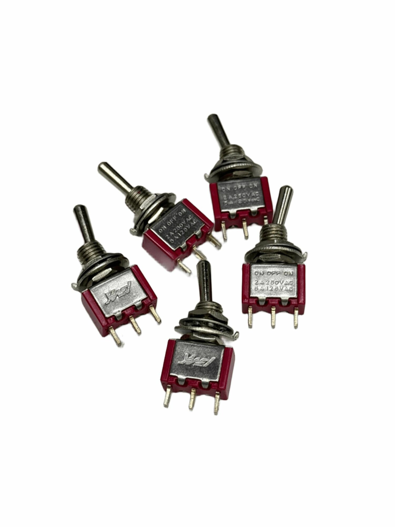 Тумблер MTS-103 2A-250V 3PIN (ON-(OFF)-ON), 5шт