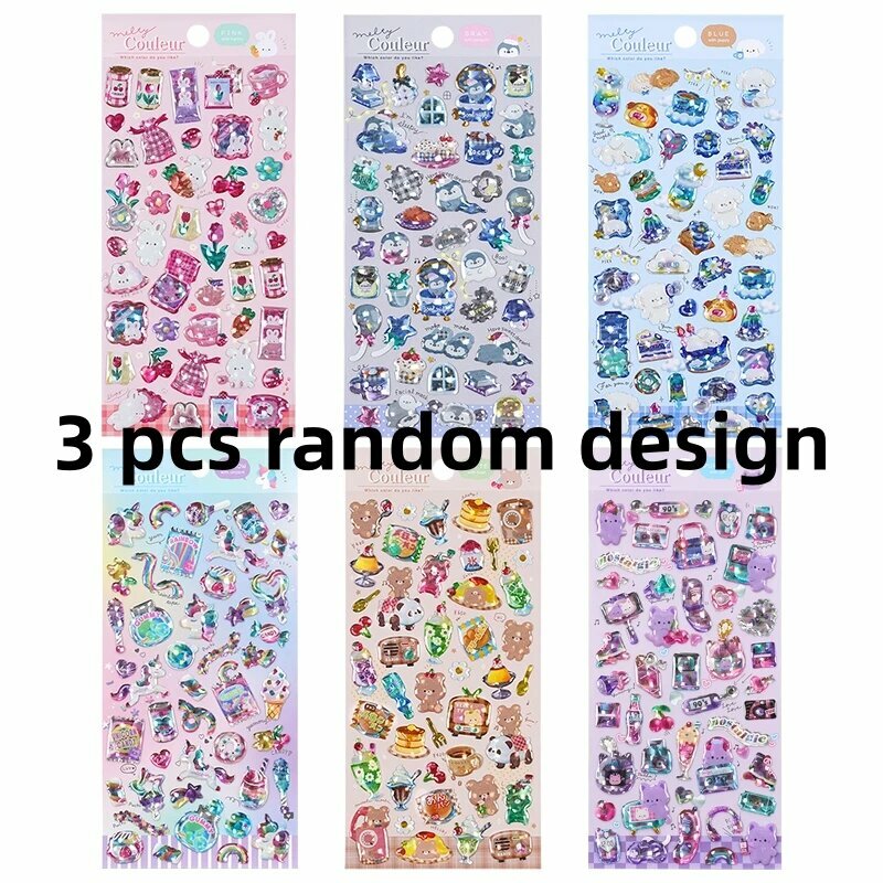 3D наклейки для скрапбукинга, 3 шт, цвет: random design