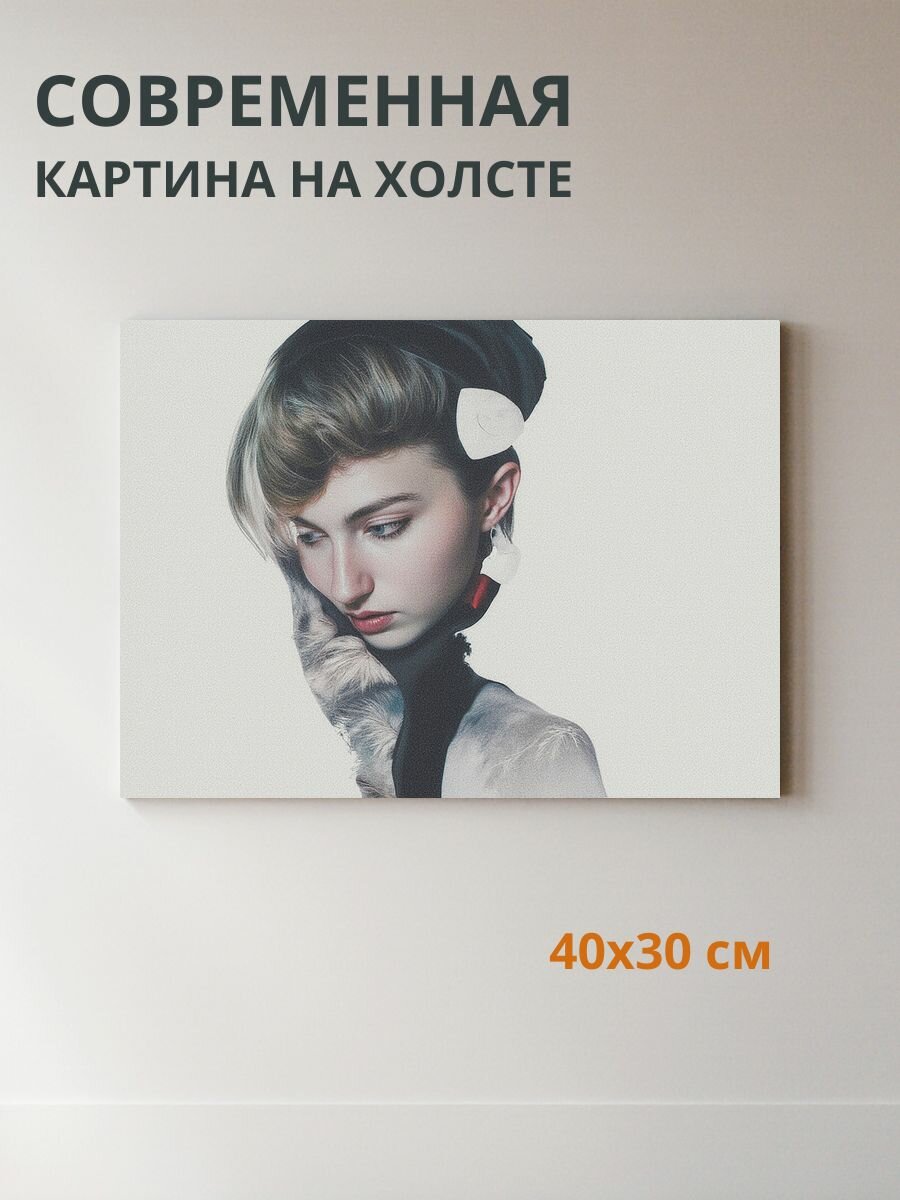 Картина на холсте Портрет 40x30 см