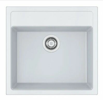 Franke SID 610-49 кухонная мойка, 56х53 см, размер шкафа 60 см, цвет белый, монтаж на столешницу, в комплекте стоп-вентиль, скрытый перелив, крепления для монтажа