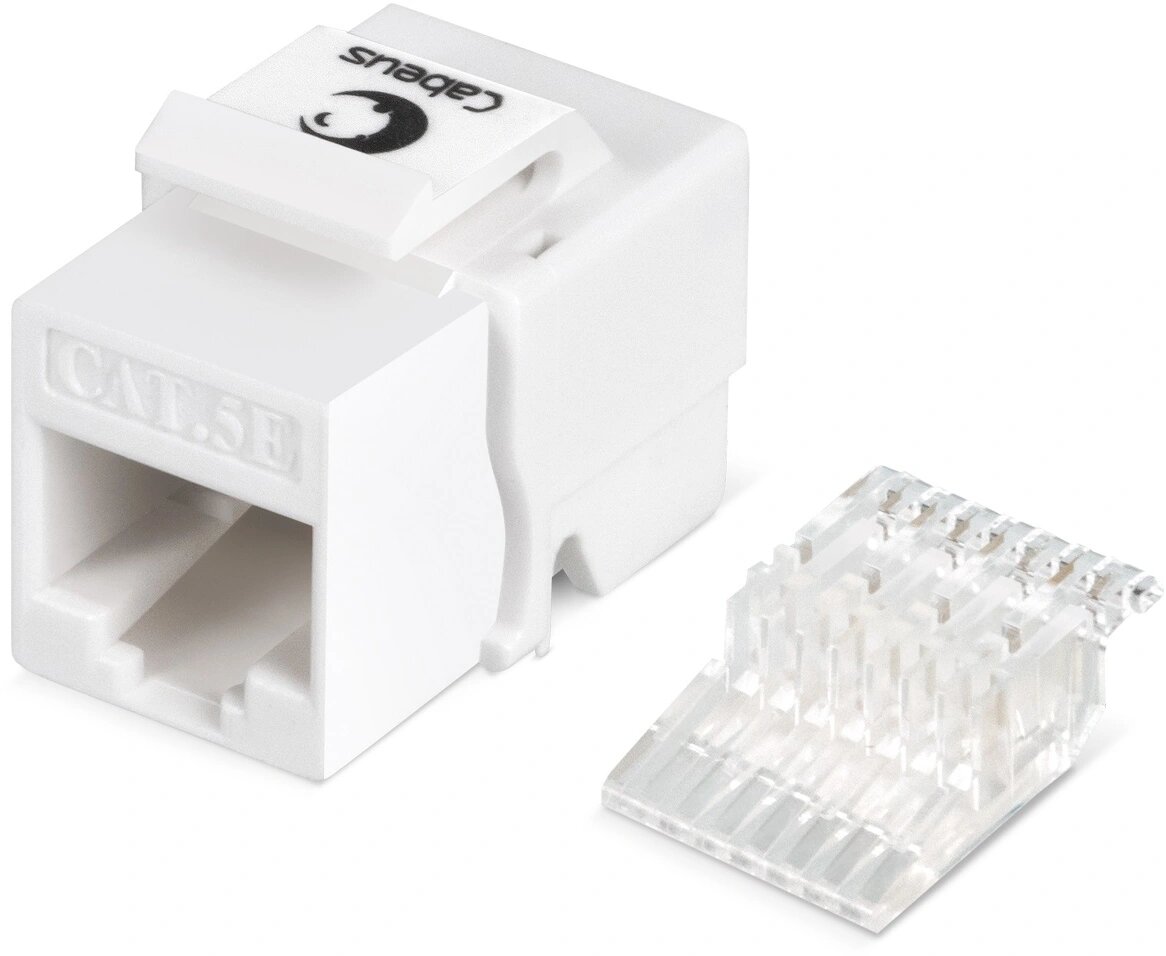 Модуль Cabeus KJ-RJ45-CAT.5E-TOOLLESS информ. KeystoneRJ45 кат.5E UTP бел