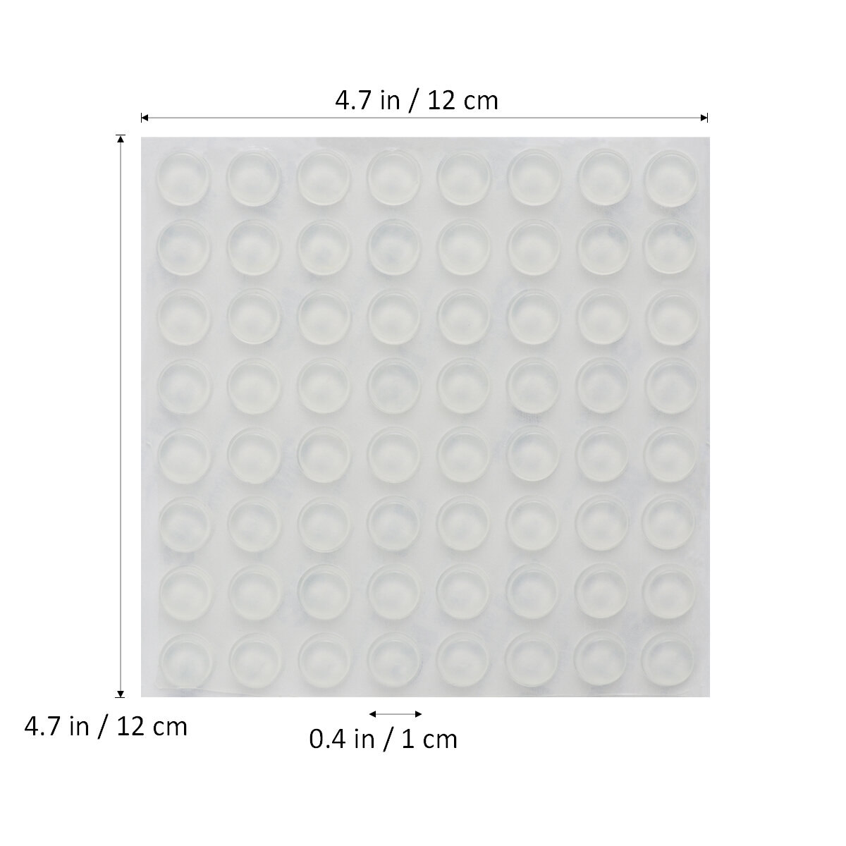 Самоклеющиеся амортизаторы для дверных ручек 12.0x12.0x1.0 см с шумоподавлением