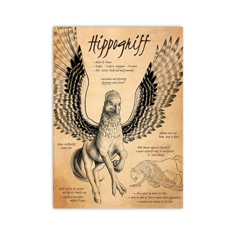 Фантастические существа, Hot Toys, печать на холсте PC14383, 30X40 cm No Frame