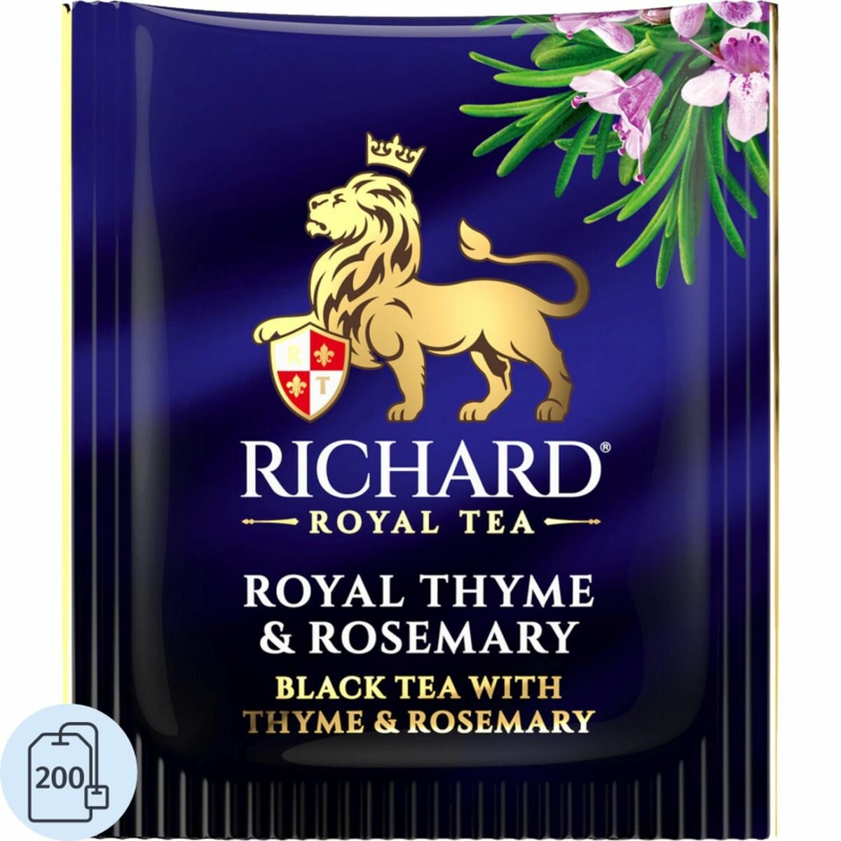 Чай Richard Royal Thyme & Rosemary чёрный аромат 200сашет/уп, в гофрокоробе (2336737)