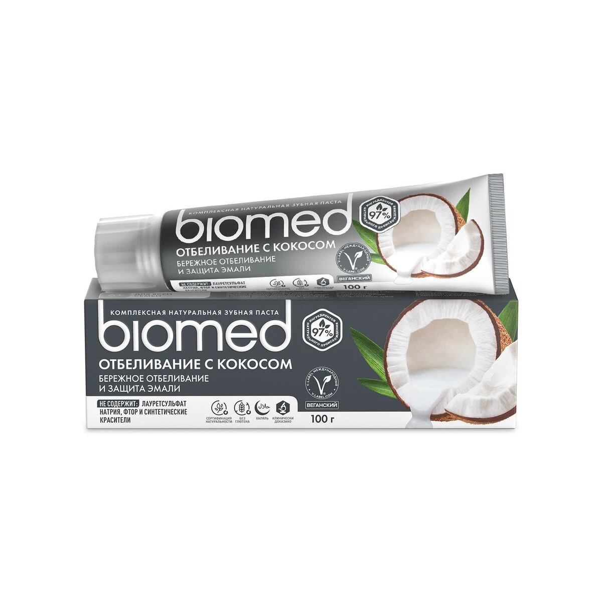 BioMed зубная паста Супервайт с кокосом 100г