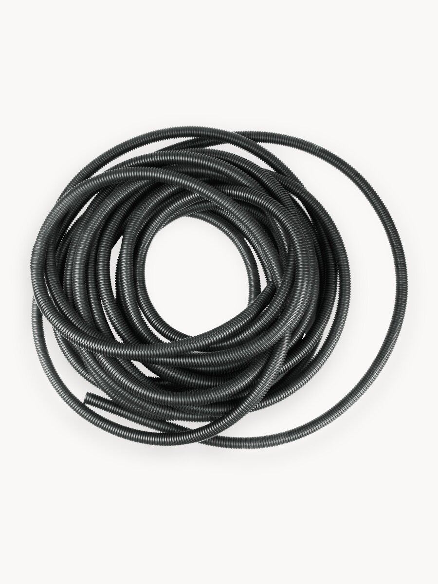 Самозатухающая Автомобильная гофра 9,8 мм ПНД для проводки разрезная (с разрезом) 5 метров / труба гофрированная