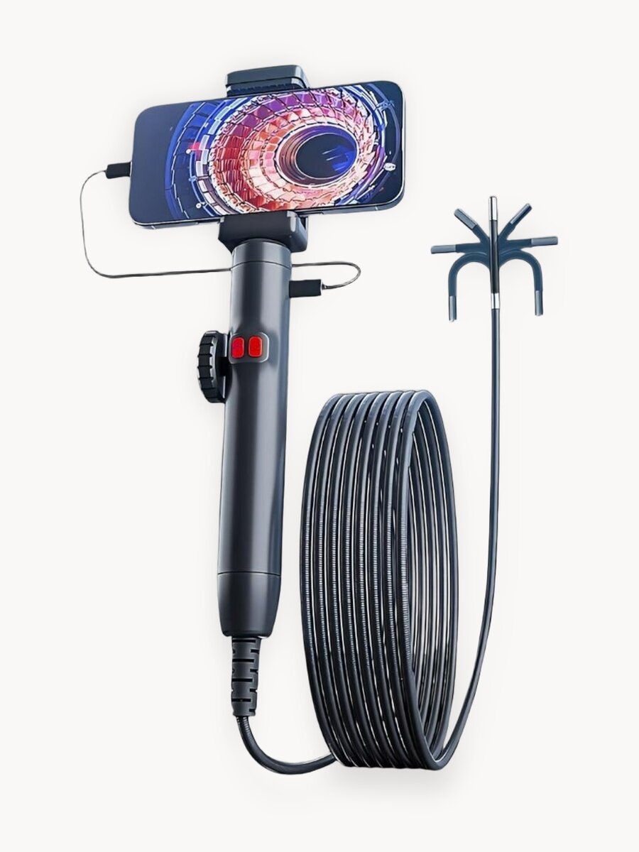 Эндоскоп автомобильный для смартфона, 8 мм, поворотный, с подсветкой