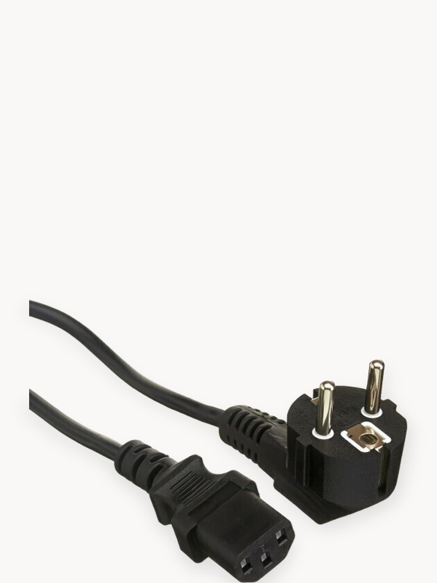 Кабель Exegate питания Power PC-3P (Евровилка угловая Schuko->С13) VDE-250V-3*1.0mm2, медь, черный, 3м