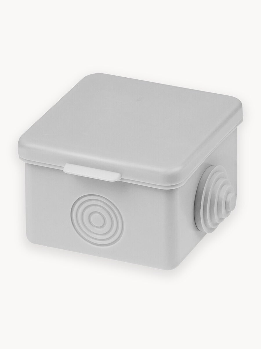 Коробка распаячная TDM ОП 65 х 65 х 50 мм, крышка, IP54, 4 вх {SQ1401-0511} (1 шт)