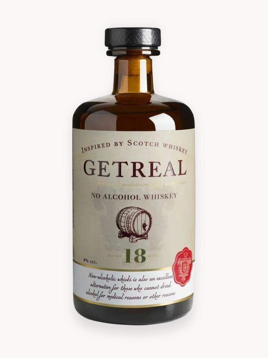 GETREAL Виски Шотландский безалкогольный (Inspired by Scotch Whisky) 0,7 л стекло