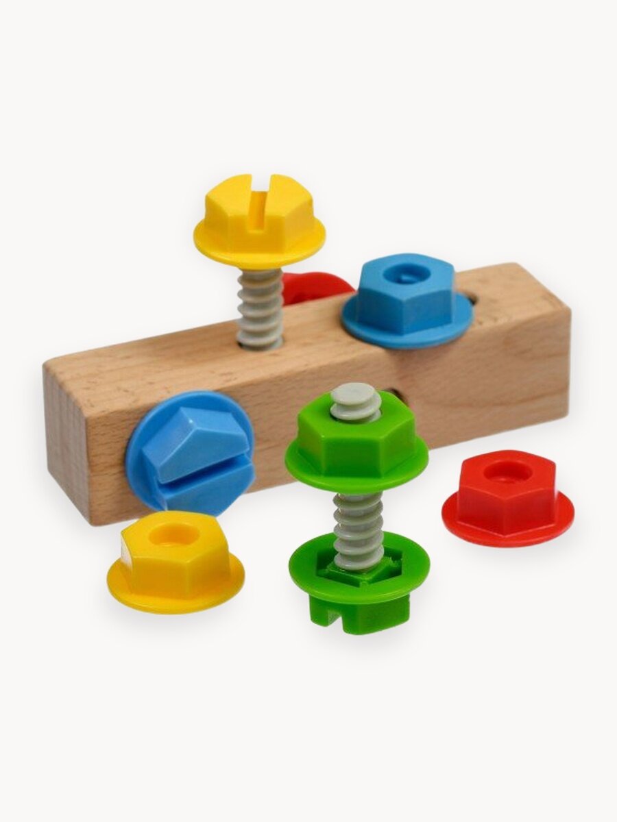 Игрушка Lucy&Leo Брусочек Болты и гайки, арт. LL298