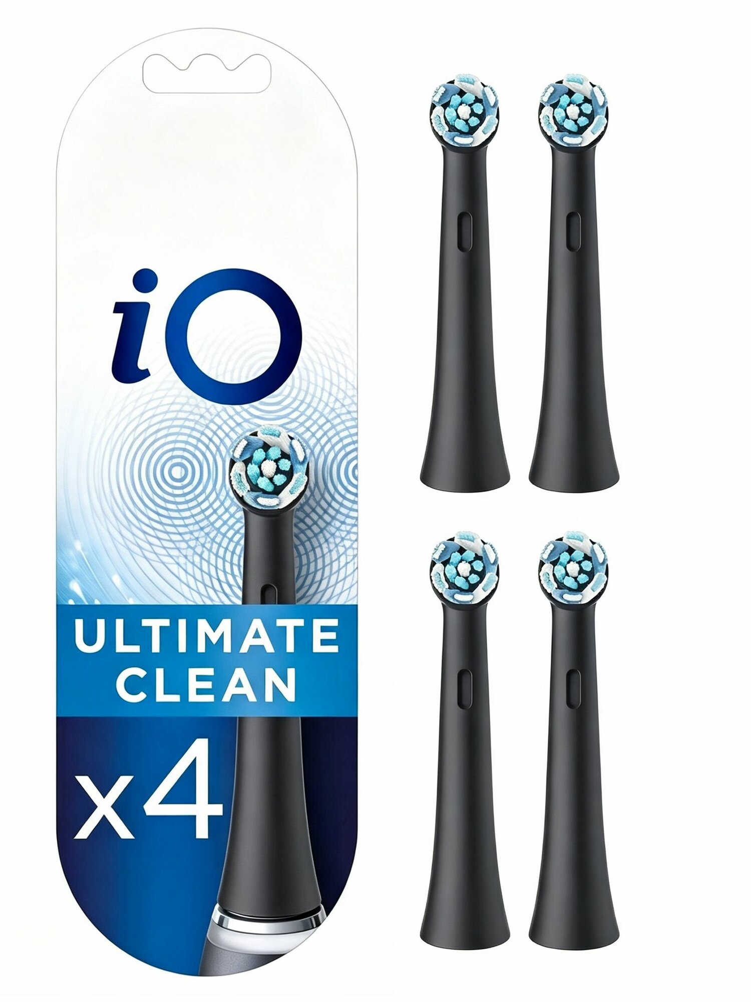 Oral-B iO Ultimate Clean Black 4 шт Насадки для электрической зубной щетки