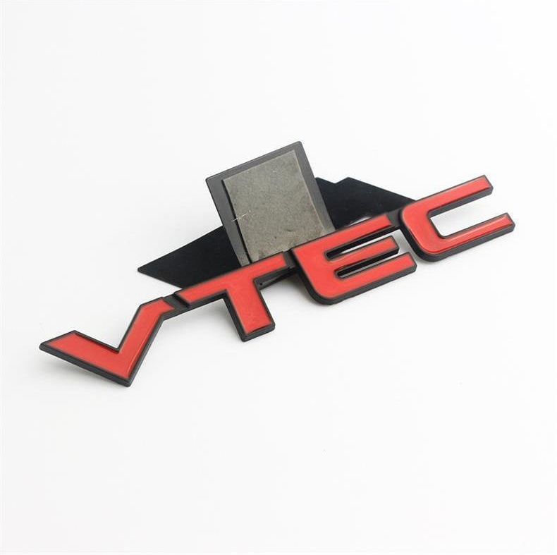 3D металлическая эмблема VTEC красного цвета для Honda Civic, Accord, CR-V, Fit, Odyssey