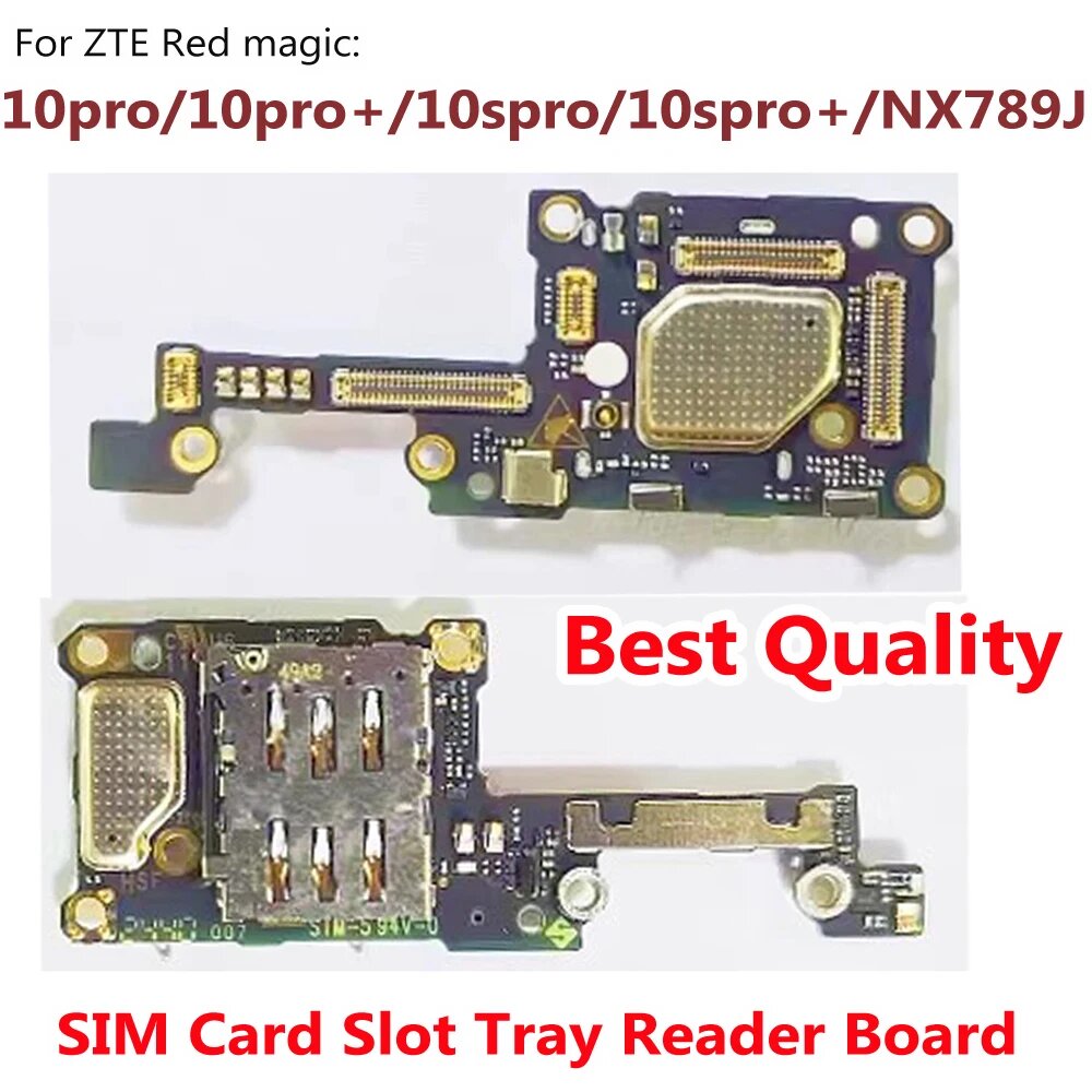 Оригинальная плата считывателя SIM-карты для ZTE Nubia Red Magic 10 Pro 10Pro+ Plus 10S Pro+ с гибким кабелем микрофона