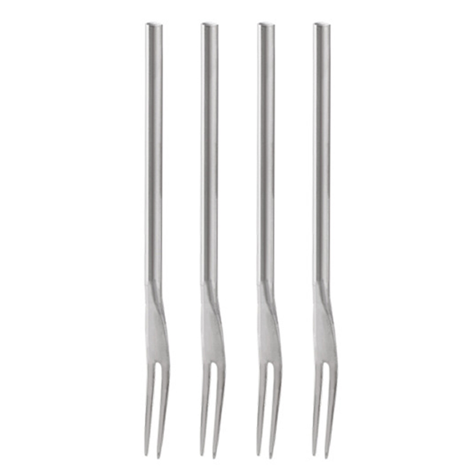 1 упаковка из 4 палочек, вилка для фруктов, маленькая вилка из нержавеющей стали