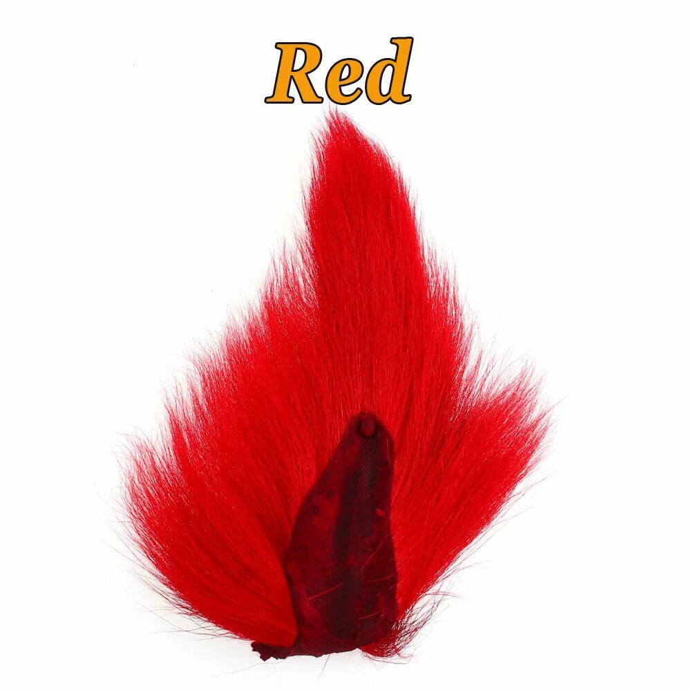 ICERIO Натуральный хвост оленя для вязания мух Красный, Red