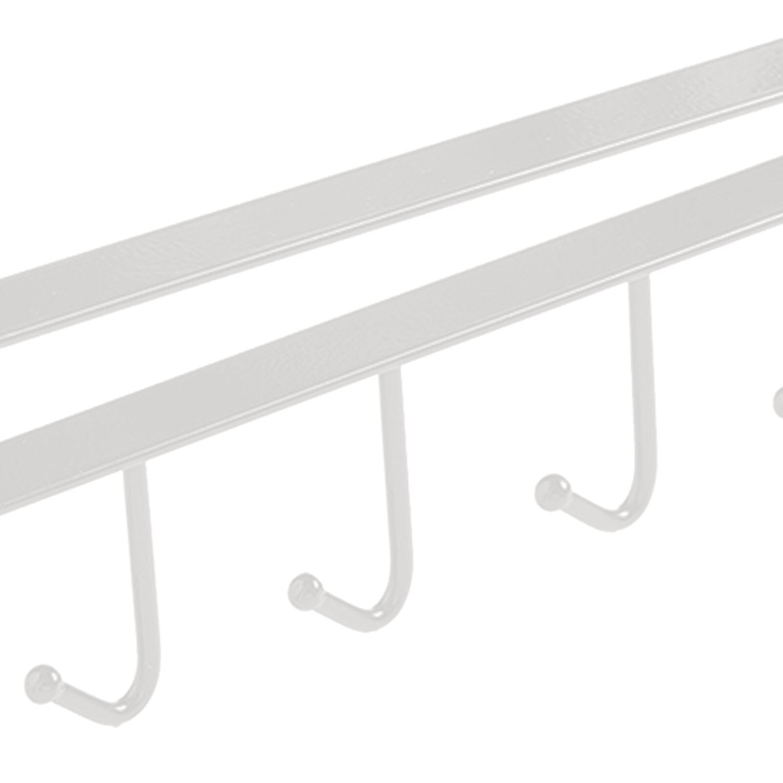 Держатель для кружки под шкафом, железный, без сверла, под полкой, 6 крючков, органайзер для кружки, вешалка для кухонных принадлежностей, белый