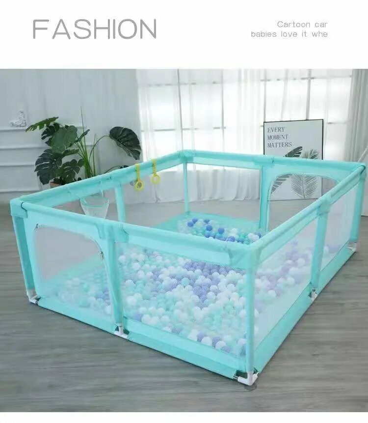 Детский манеж Цвет: голубой; Спецификация: 180*200