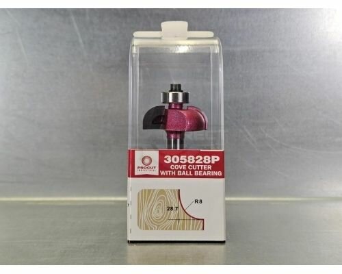 Фреза внешний радиус R 8мм "Галтель" (нижний подшипник) ( проф. серия) Z 2 D 28.7x10.3x50 S 8 PROCUT