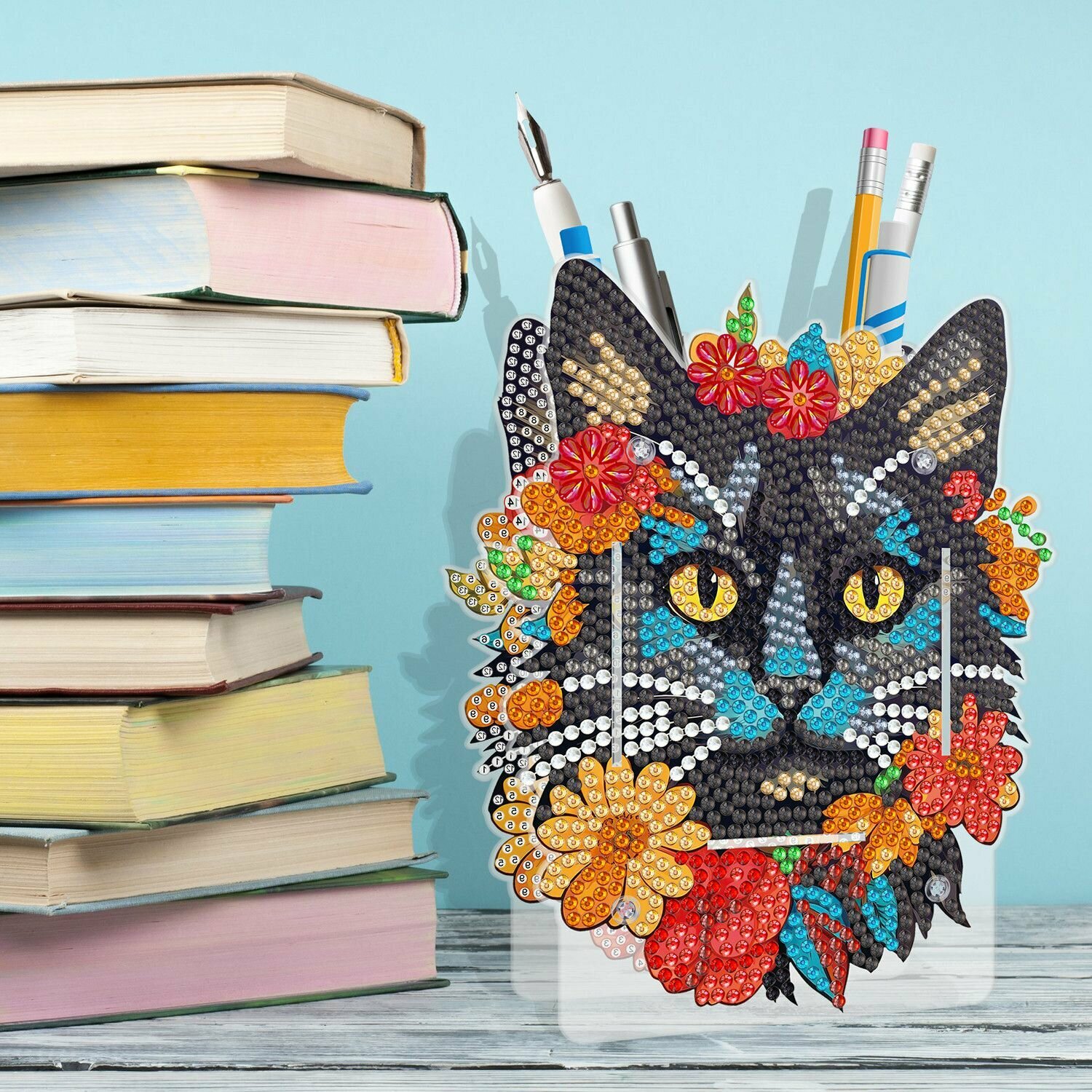 Креативный держатель для пера DIY diamond painting creative (двусторонний бриллиант)