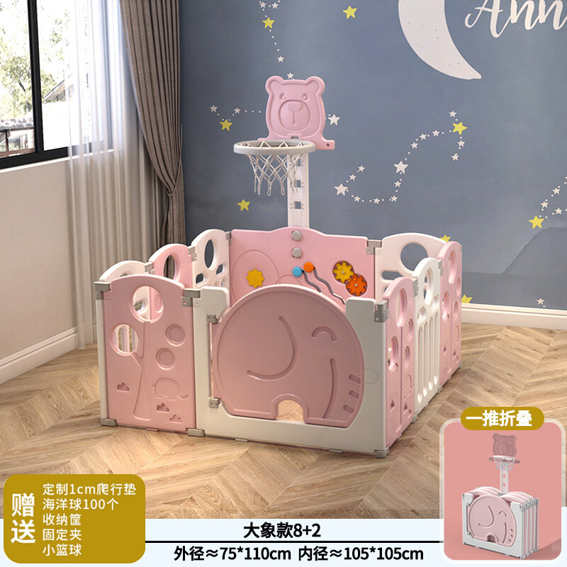 Ограждение для игр Little Moe Leopard, для младенцев и маленьких детей, пластик, розово-белое