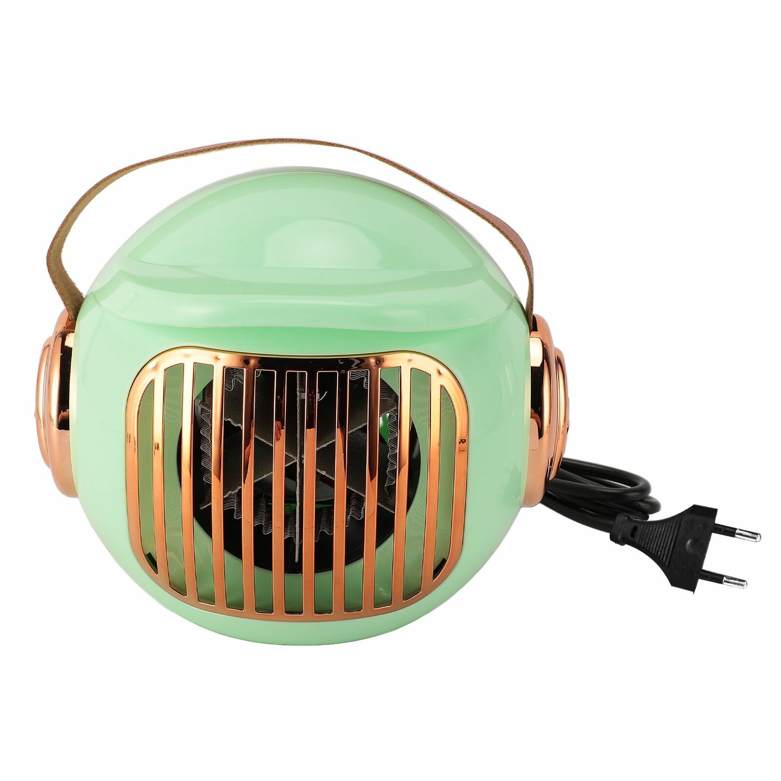 Компактный электрический обогреватель с ручкой для дома, спальни и офиса 110V (зеленый, US Plug)