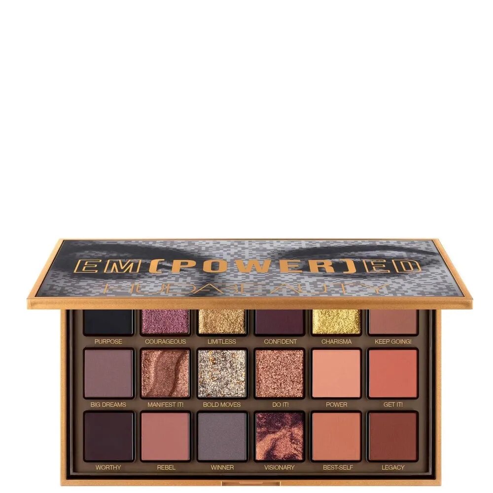 Набор теней Huda Beauty "Empowered", глиттер, палетка, 18тонов