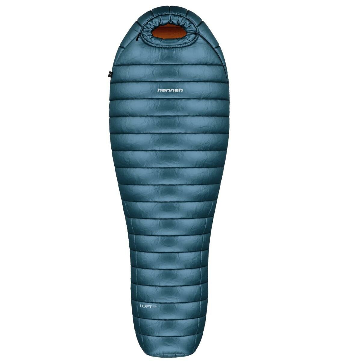 Decathlon Пуховый спальный мешок Hannah Loft 250, мумия, -8 C, 665 г, 210x80/52 см, синий
