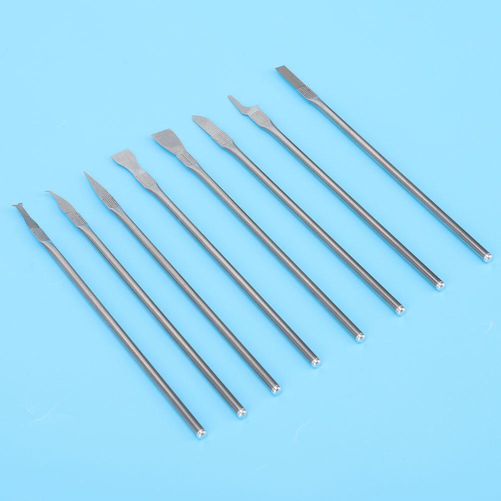Металлический инструмент для открытия телефона, инструмент для удаления чипа процессора материнской платы, инструмент для ремонта телефона, инструмент 8 в 1, один конец