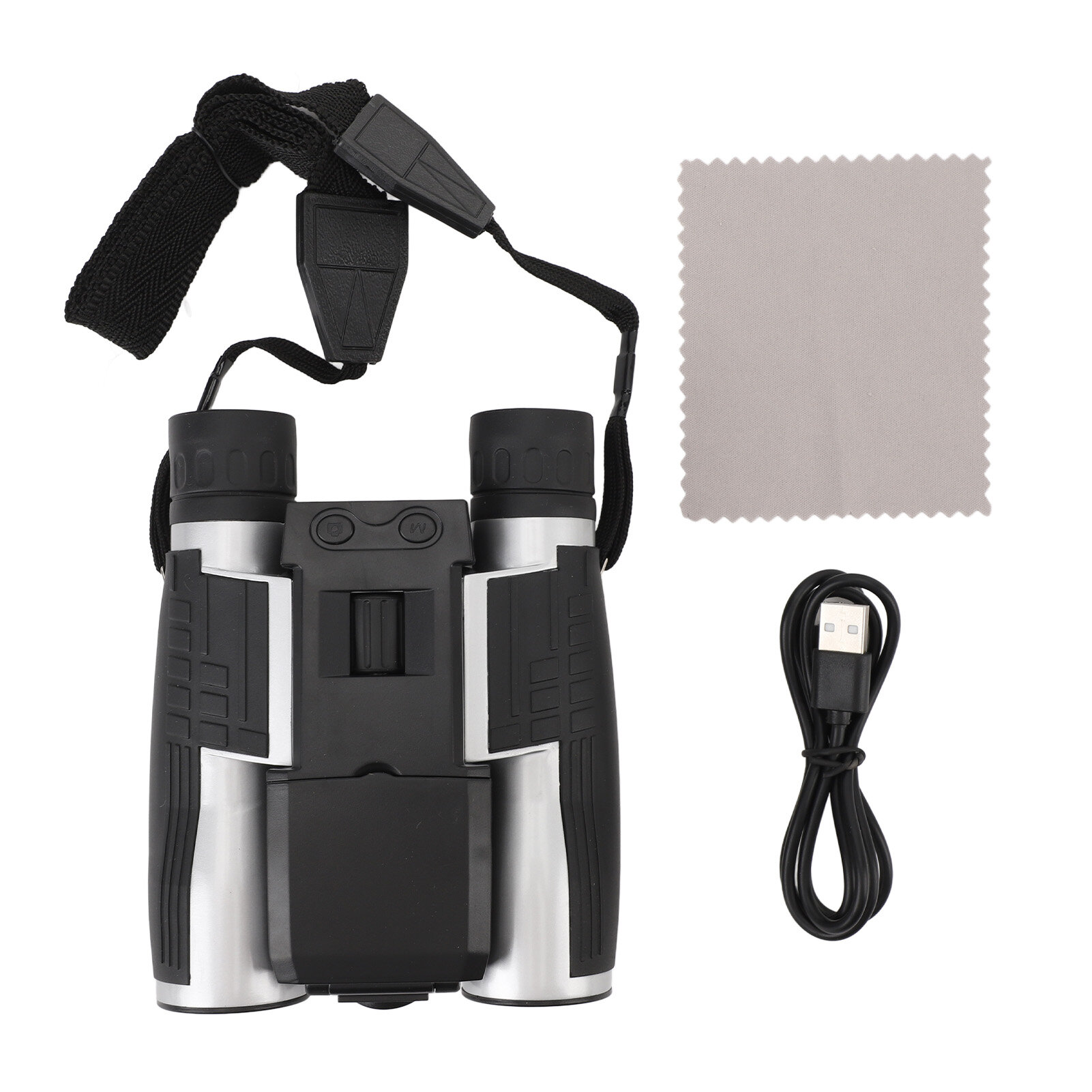 Бинокль 12x32, 2-дюймовый ЖК-дисплей, 5-мегапиксельный фото-видеорегистратор 1080P, цифровой бинокль с камерой для наблюдения за птицами, походов, концертов