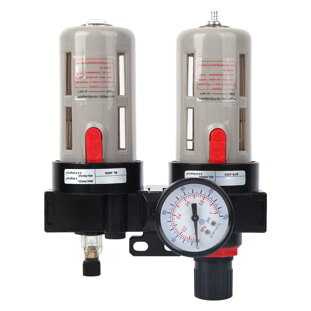 Маслоотделитель-фильтр сжатого воздуха с манометром для обработки исходных материалов