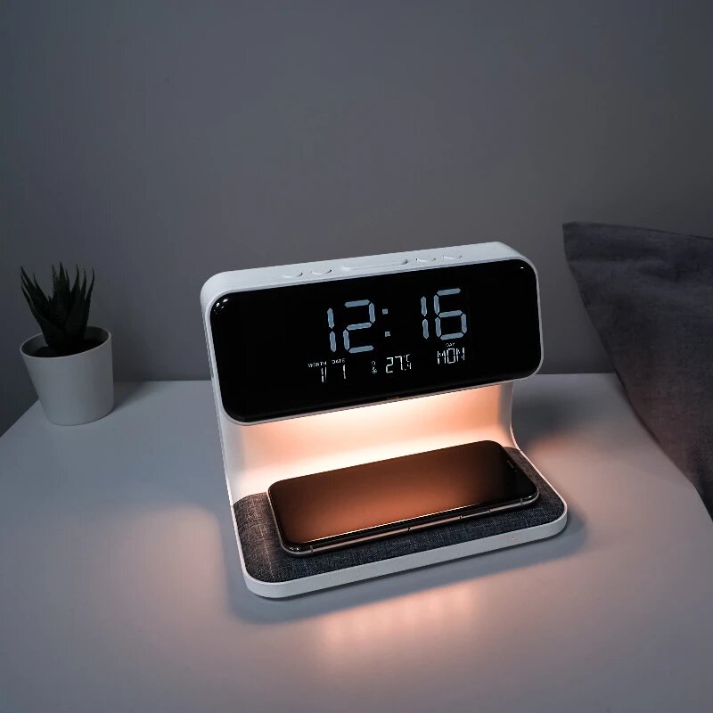 Беспроводные часы Xiaomi Wireless Charger night light, Белый