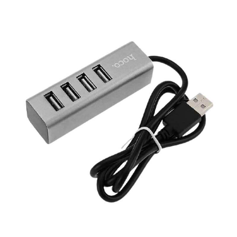 USB хаб HOCO HB1 концентратор для ноутбука на 4 USB разъема Hoco // hub для компьютера