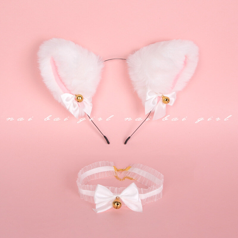 Sm секс-игрушки металлическая анальная пробка лиса костюм взрослые товары ролевая игра хвост повязка на голову кружевной воротник