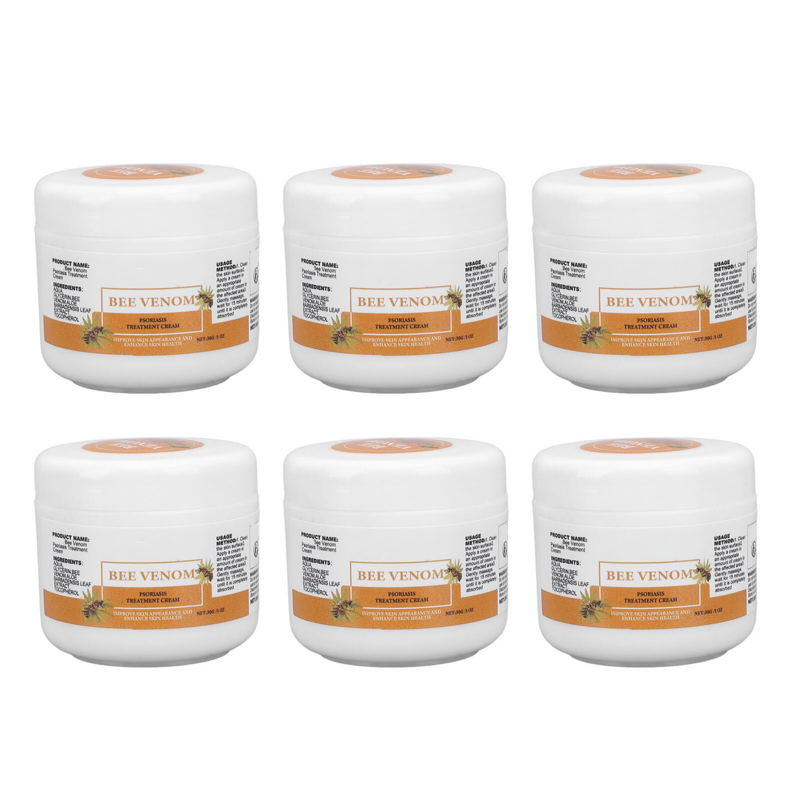 6 шт. Крем псориаза для кожи облегчает зуд сухость снижает жгучую лечебную увлажняющуюся мазь псориаз для головы тела 1,1 унции