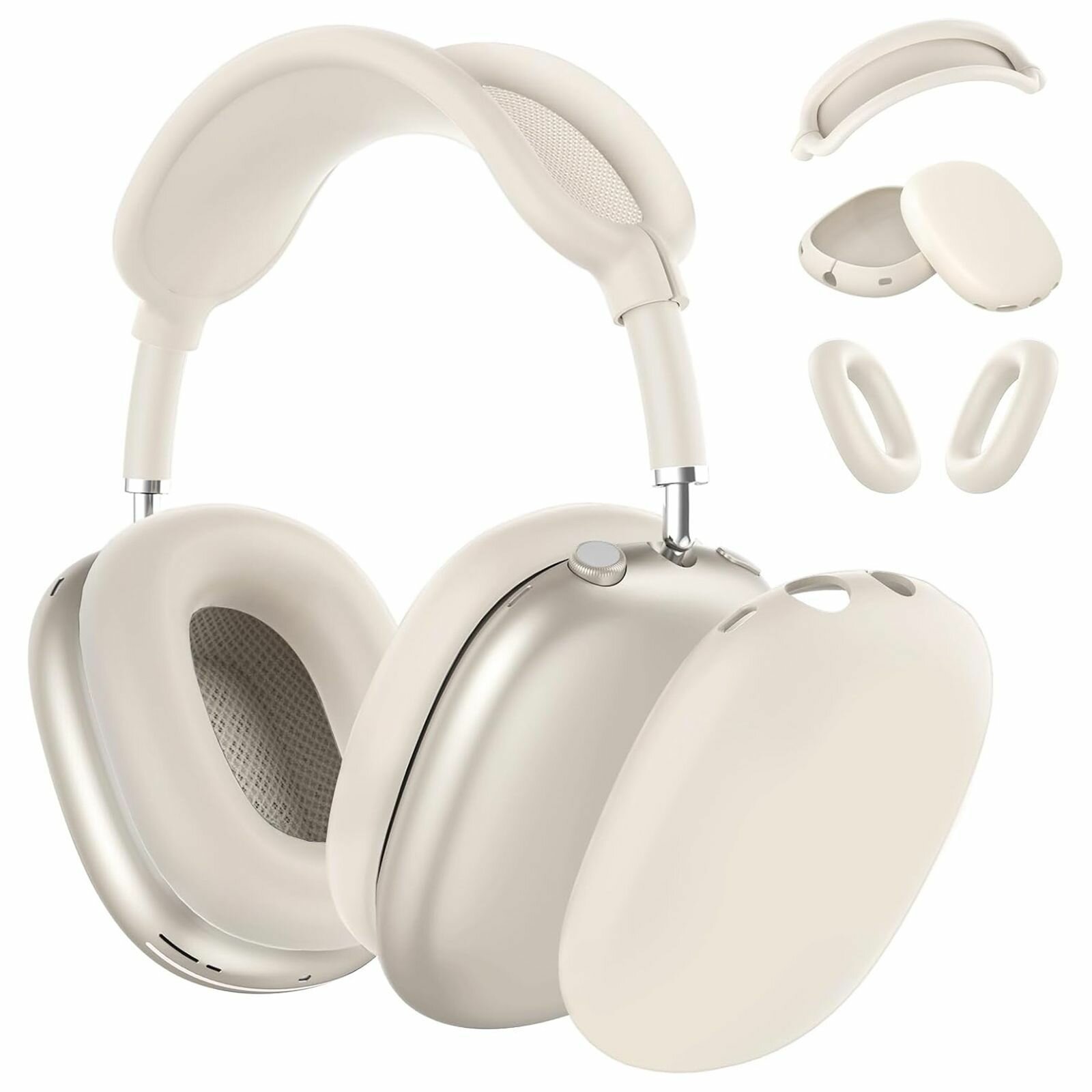 Силиконовый чехол для наушников AirPods Max(USB-C/Lightning)(2024/2020), чехол для наушников с защитой от царапин/повязка на голову для AirPods Max (3 в 1)