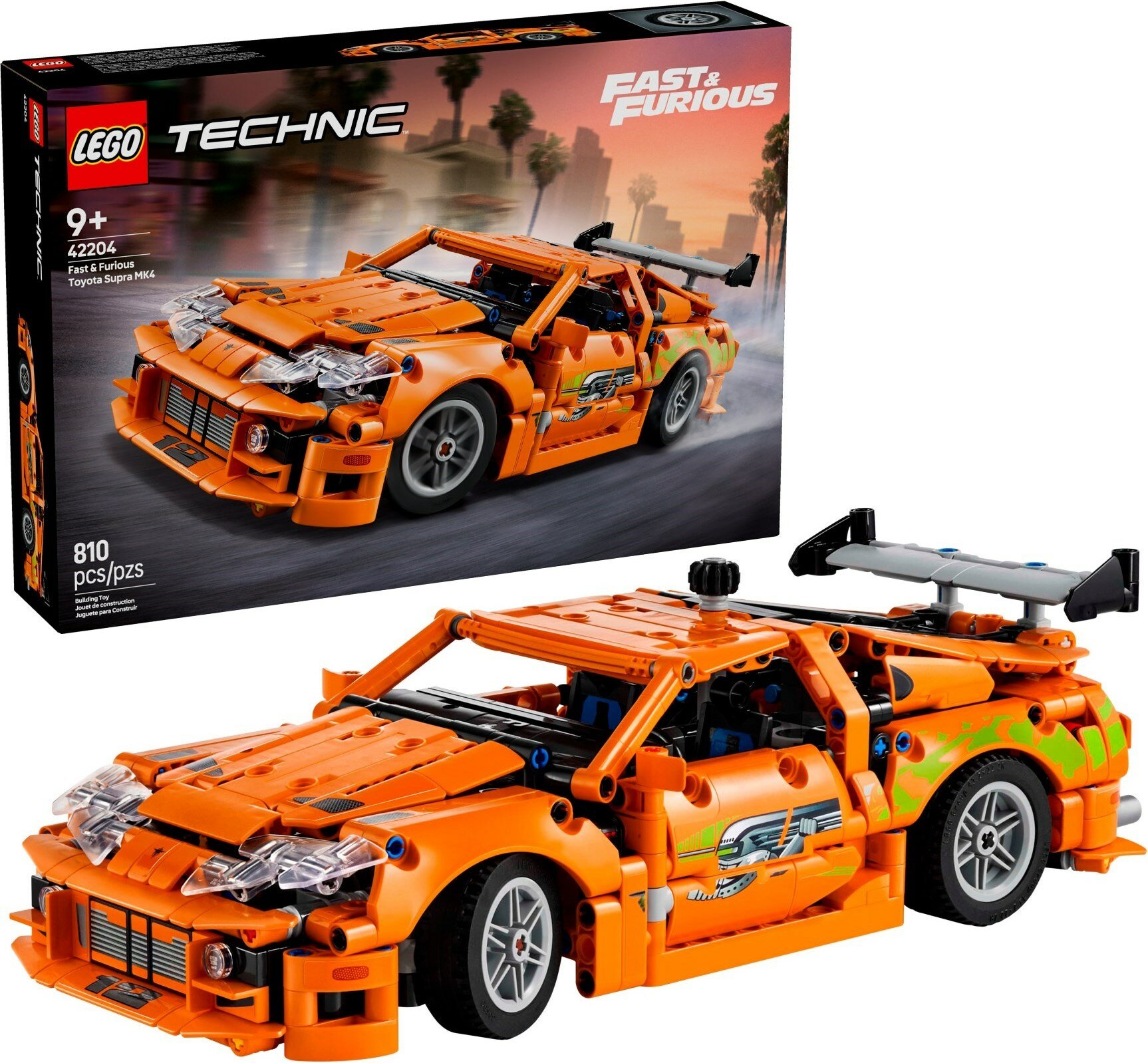 Конструктор LEGO Technic 42204 Toyota Supra MK4, Форсаж, 810 дет, от 9 лет