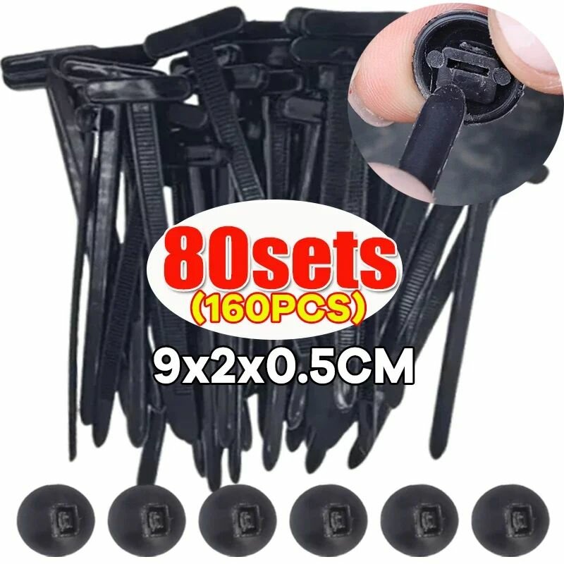 Нейлоновые стяжки-молнии, многофункциональные автомобильные защитные приспособления для двигателя, крепежный зажим панели под кузовом, сменный винт, сверхмощная самоблокирующаяся кабельная стяжка