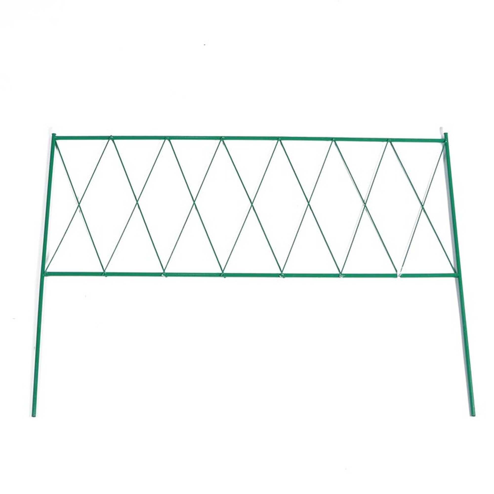 Ограждение декоративное, 70 × 482 см, 5 секций, металл, зелёное, «Буби»