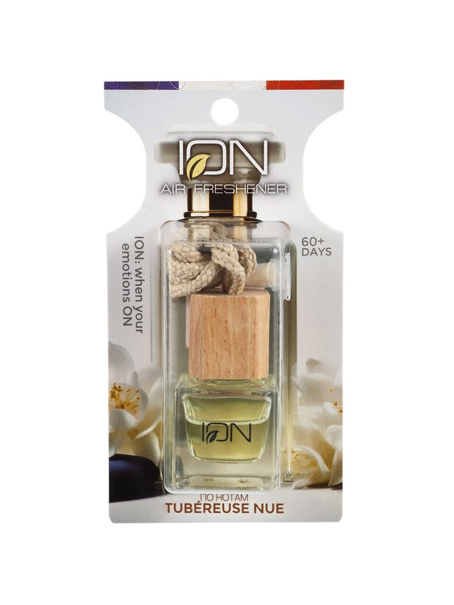 Ароматизатор ION, для зеркала заднего вида, дерево, стекло, 6мл